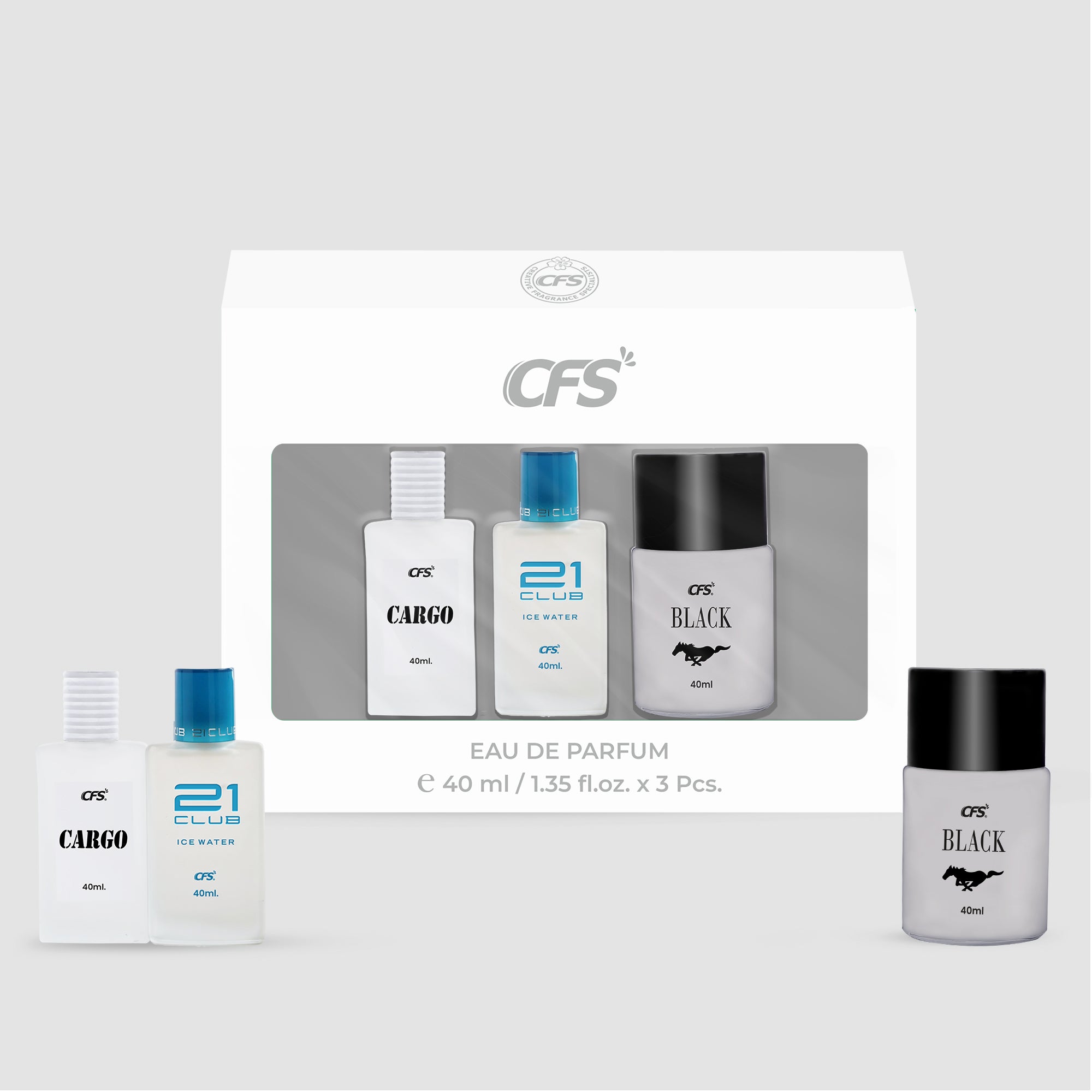 CFS EDP Perfume Gift Set 40ml Each, Long Lasting Unisex Fragrance Pack ...